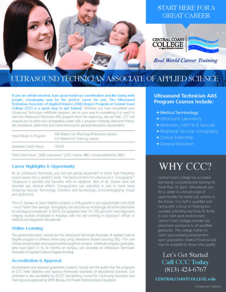Ultrasound Technology AAS in Salinas, CA Central Coast College